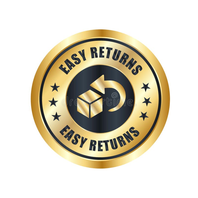 Easy Returns Vector Logo. Trust Badges. Easy Returns Icons Stock Vector ...