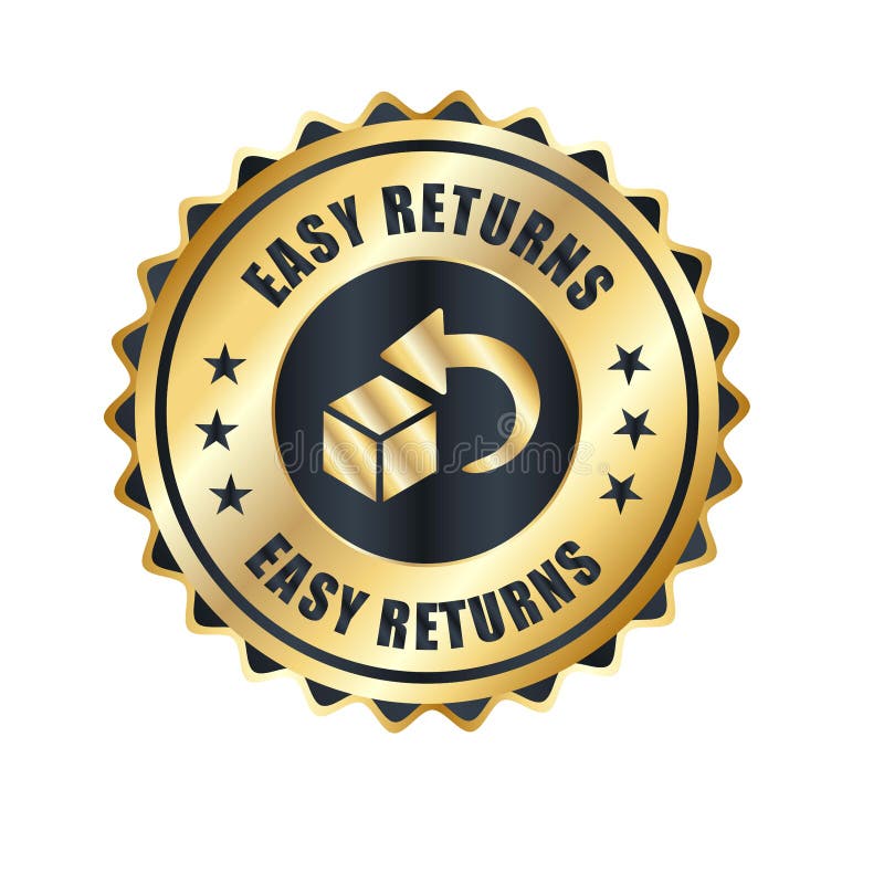 Easy Returns Vector Logo. Trust Badges. Easy Returns Icons Stock Vector ...