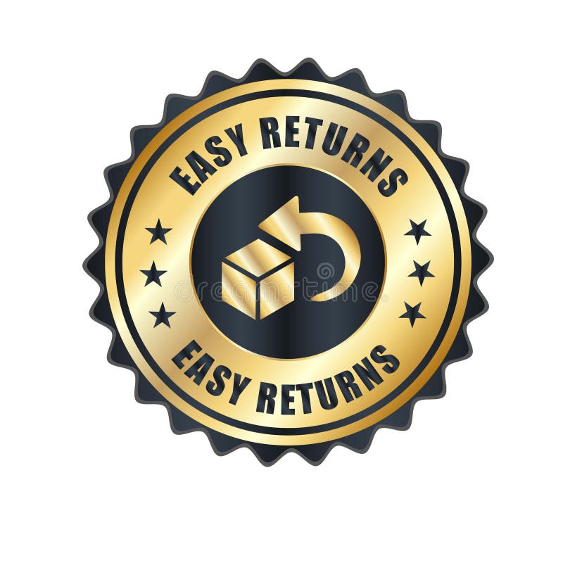 Easy Returns Vector Logo. Trust Badges. Easy Returns Icons Stock Vector ...