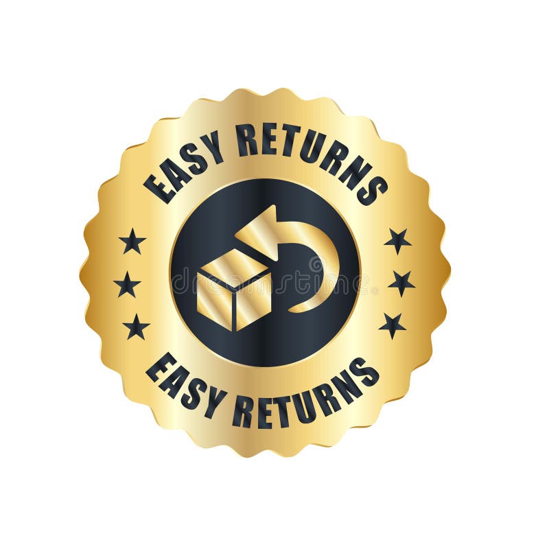 Easy Returns Vector Logo. Trust Badges. Easy Returns Icons Stock Vector ...