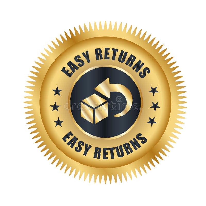 Easy Returns Vector Logo. Trust Badges. Easy Returns Icons Stock Vector ...