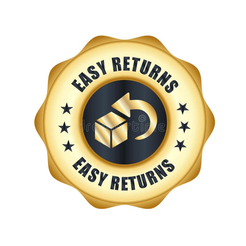 Easy Returns Vector Logo. Trust Badges. Easy Returns Icons Stock Vector ...
