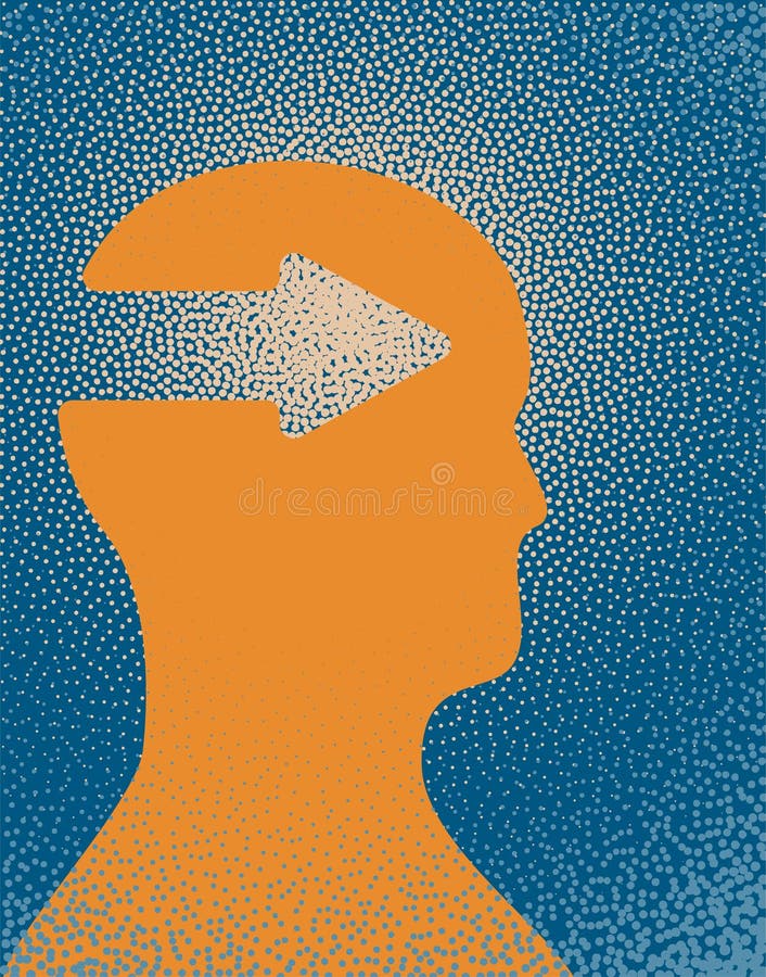 Person with Intuition Illustration Stock Vector - Illustration of ...