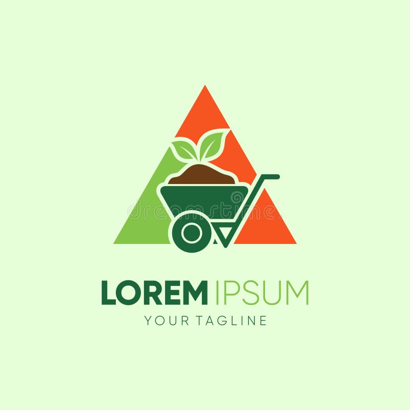 Triangle Wheelbarrow Logo Design Vector Graphic Stock Vector ...