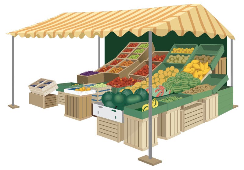 Fruit Store Shop Vector Illustration Transparent Background Stock ...