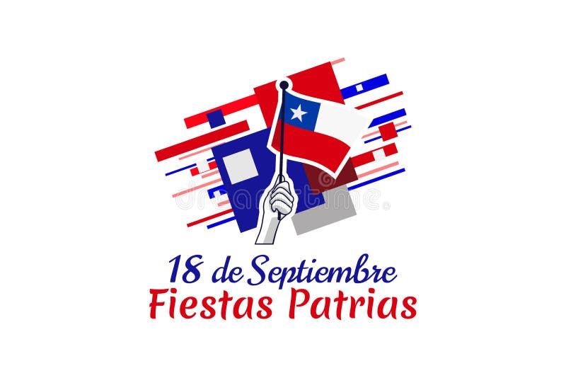 September 18, Happy Independence Day of Chile Vector Illustration ...