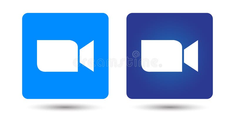 Online Video Zoom App Icons Isolated on White Background Stock Vector ...