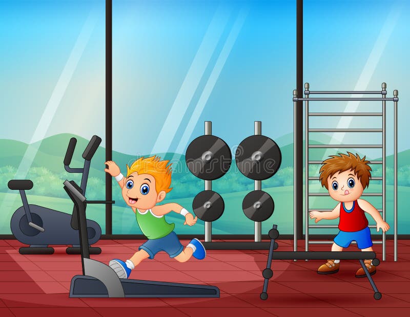 Boys Exercise Gym Stock Illustrations – 364 Boys Exercise Gym Stock ...