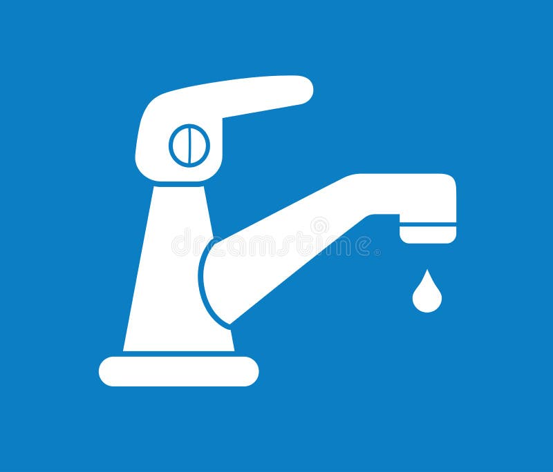 Water tap with drop icon stock vector. Illustration of hygiene - 227309553