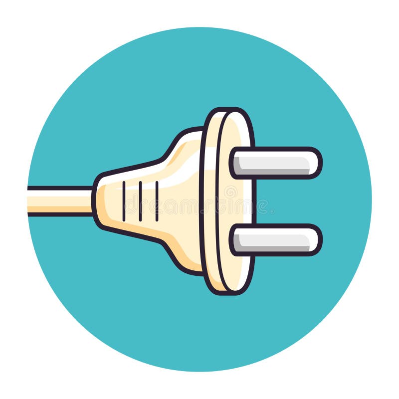 AC power plug round icon stock vector. Illustration of energy - 227309704