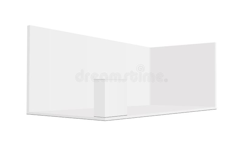 Wide Rectangular Exhibition Trade Show Booth Mockup with Demonstration ...