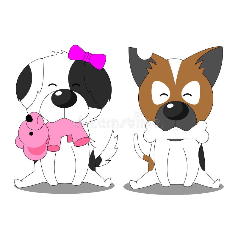 Characters Two Cartoon of Vector Illustration. Stock Vector ...