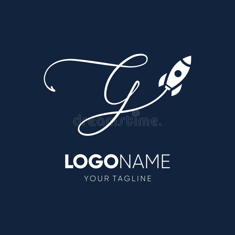 Letter G Rocket Launch Logo Modern Design Vector Graphic Stock Vector ...