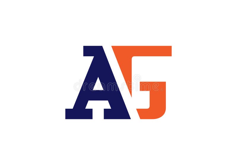 This is a Creative Latter AG Logo Design Stock Vector - Illustration of ...