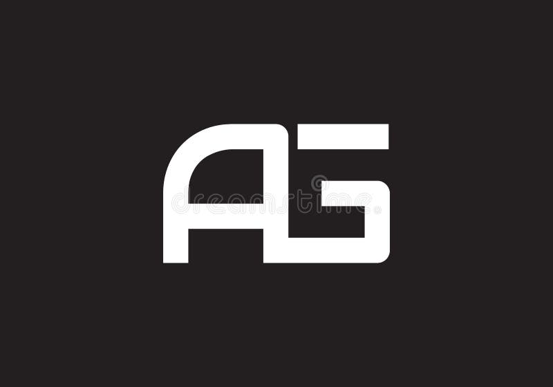 This is a Creative Latter AG Logo Design Stock Vector - Illustration of ...