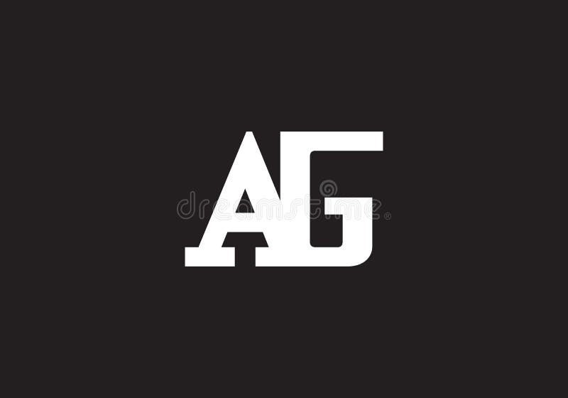 This is a Creative Latter AG Logo Design Stock Vector - Illustration of ...