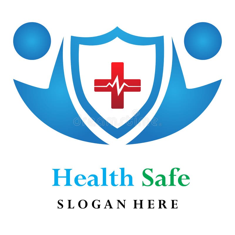Safety Health Logo with Healthy People Vector Illustration Stock Vector ...