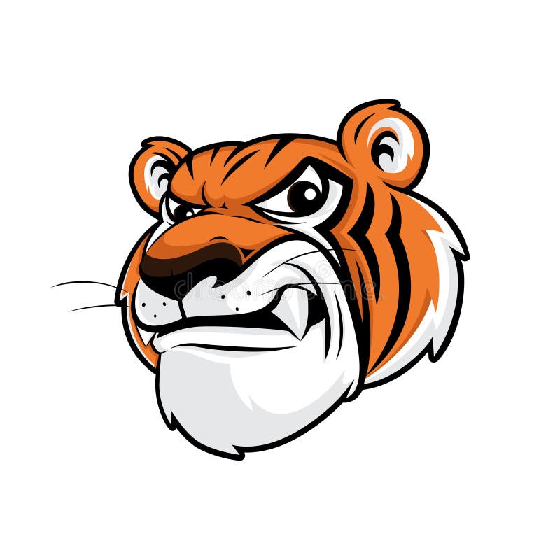 Tiger Face Angry Illustration Character Stock Vector - Illustration of ...