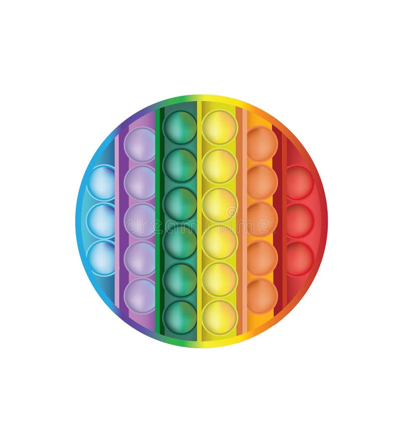 Rainbow colors fidget toy stock vector. Illustration of cool - 227758247