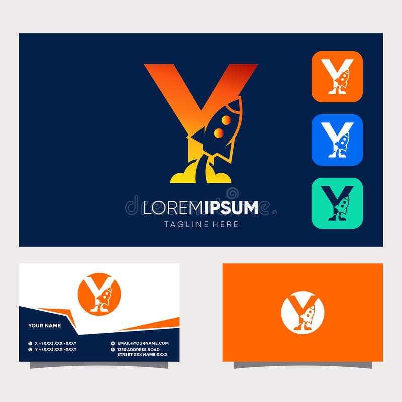 Letter Y Rocket Initial Logo Design Vector Graphic Stock Vector ...