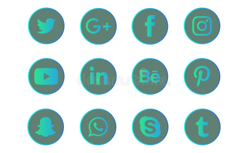 Modern New Looks Social Media Icons Vector Design Editorial Stock Photo ...