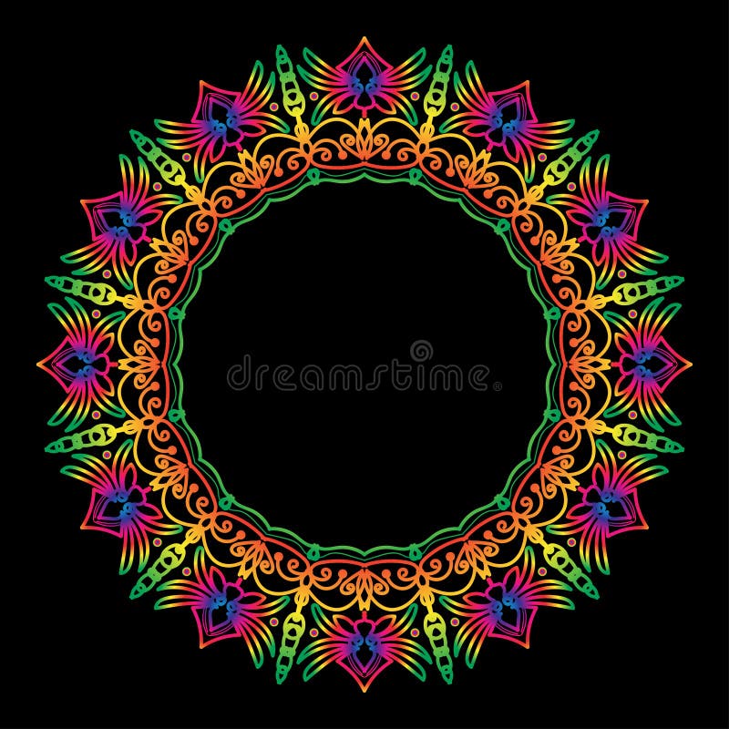 Frame of mandala design stock vector. Illustration of form - 227854462
