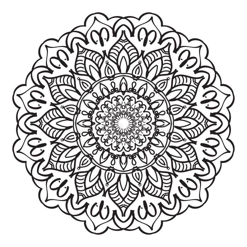 Sweet Mandala with Floral Pattern Stock Illustration - Illustration of ...