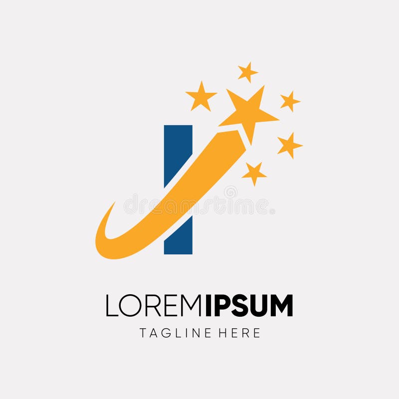 Letter I Initial Star Logo Design Vector Icon Emblem Graphic Stock ...