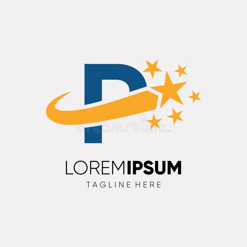 Letter P Initial Star Logo Design Vector Icon Emblem Graphic Stock ...