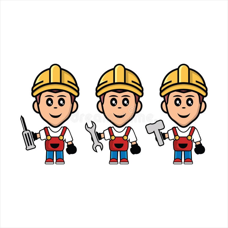 Male Mechanical Cartoon Character Vector Stock Vector - Illustration of ...