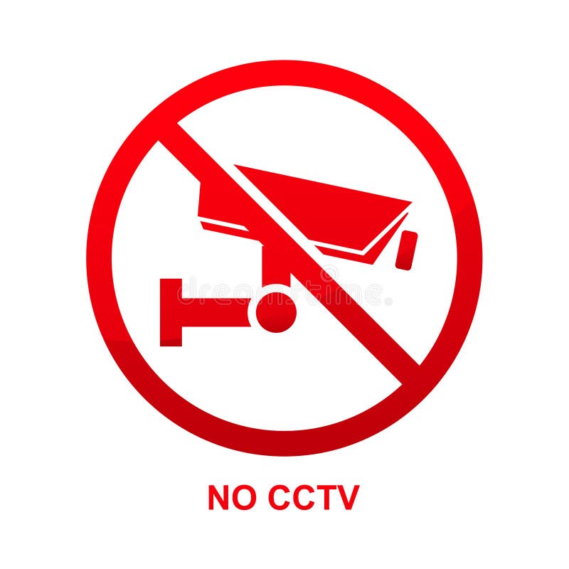 No CCTV Sign Isolated on White Background Stock Vector - Illustration ...