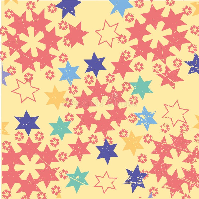 Texture-gradient in Vintage Style with Scuffs, Drawing Star of DAVID ...