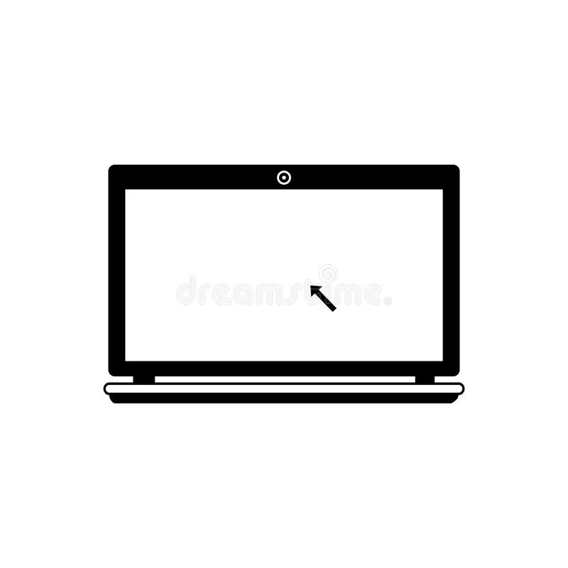 Laptop Computer or Notebook Computer Flat Icon Stock Vector ...