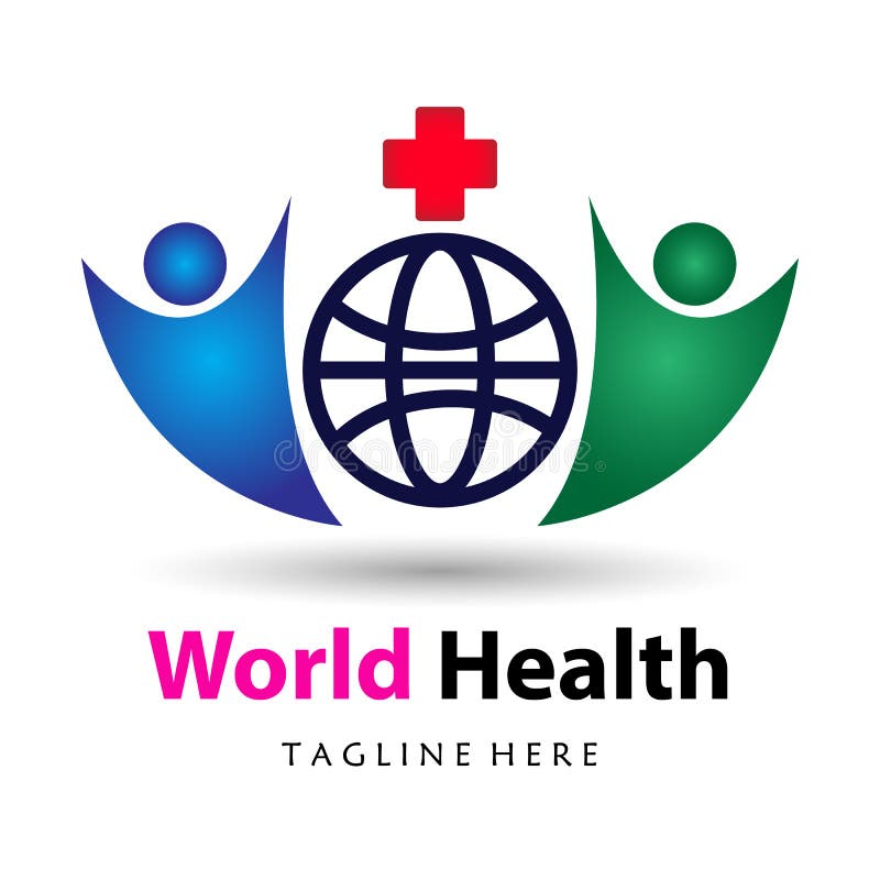 World Globe Healthy People Healthcare Plus Symbol Logo Icon Vector on ...