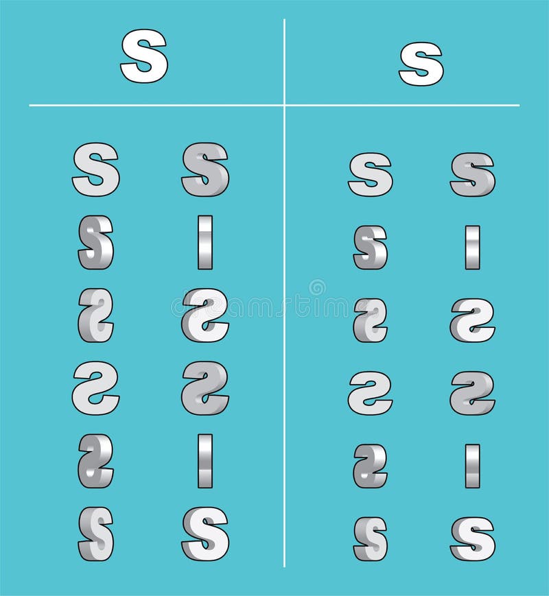 3D Animation Capital Letters Lower Case S Stock Vector - Illustration ...