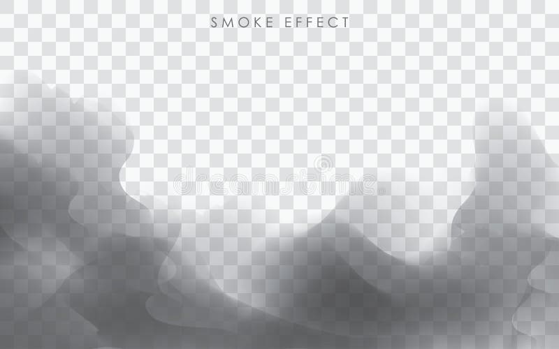 Black Fog, Steam, Mist or Smoke on Light Background. Vector ...