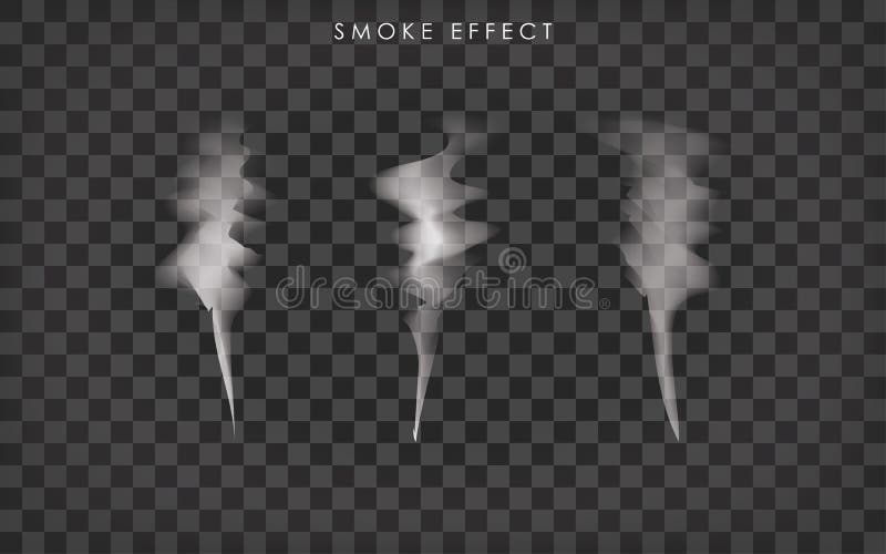 White Fog, Steam, Mist or Smoke Set on Dark Background. Vector ...