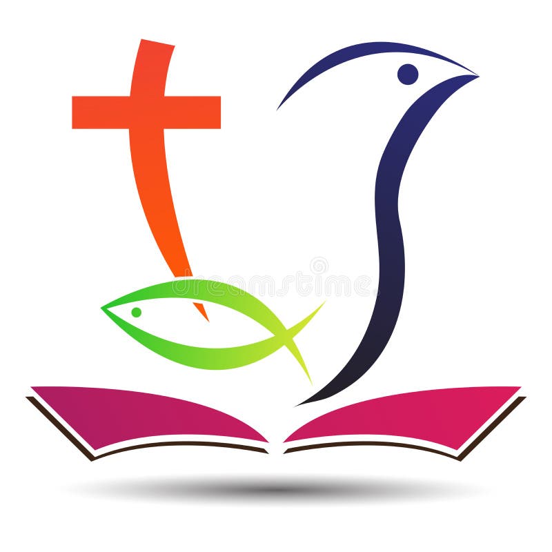 Cross Dove Fish Holy Bible Christianity Love Church Symbol Vector ...