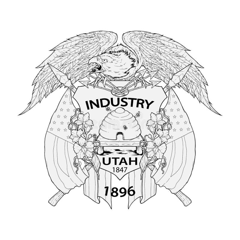 Advanced Utah Flag Vector Illustration Stock Vector - Illustration of ...