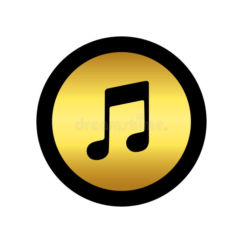 Gold 3D music notes stock illustration. Illustration of dream - 18810202