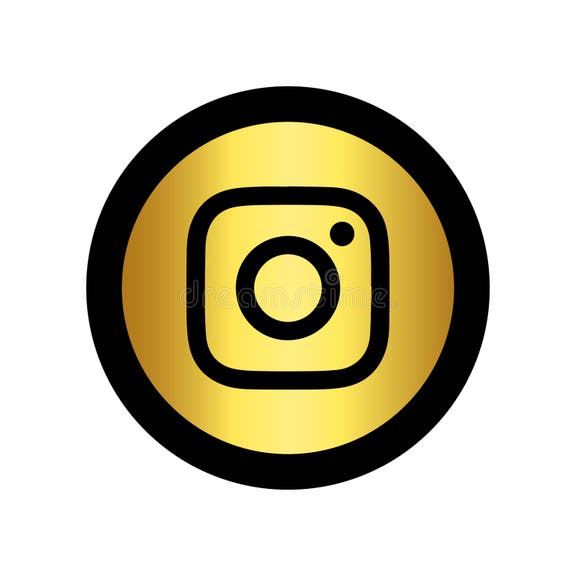 Rounded Gold Instagram Logo for Web and Print Editorial Photography ...