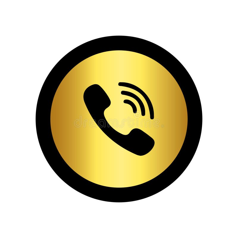 Black and Gold Viber Call Logo Icon Stock Vector - Illustration of ...