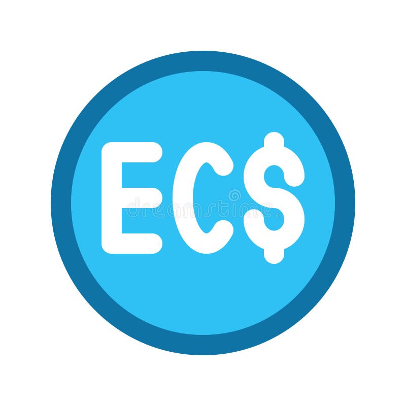 East Caribbean Dollar Filled Line Style Icon Stock Vector ...