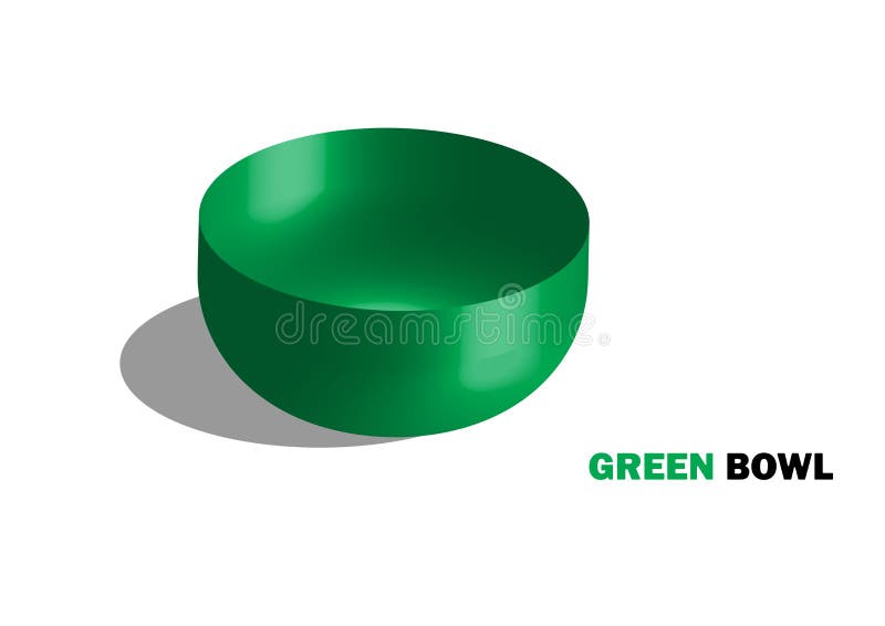 Green Soup Bowl Three Dimensional Illustration Stock Vector - Illustration of container, fiber ...