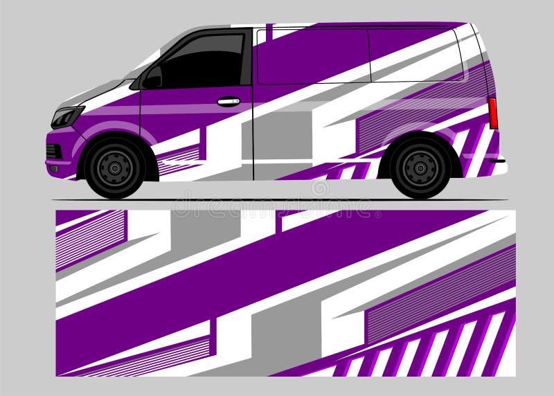 Decal, Wrap and Sticker for Van an Truck Car Stock Vector ...