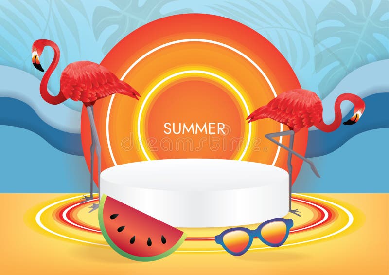 Special Summer Sale Podium Vector Stock Vector - Illustration of pink ...