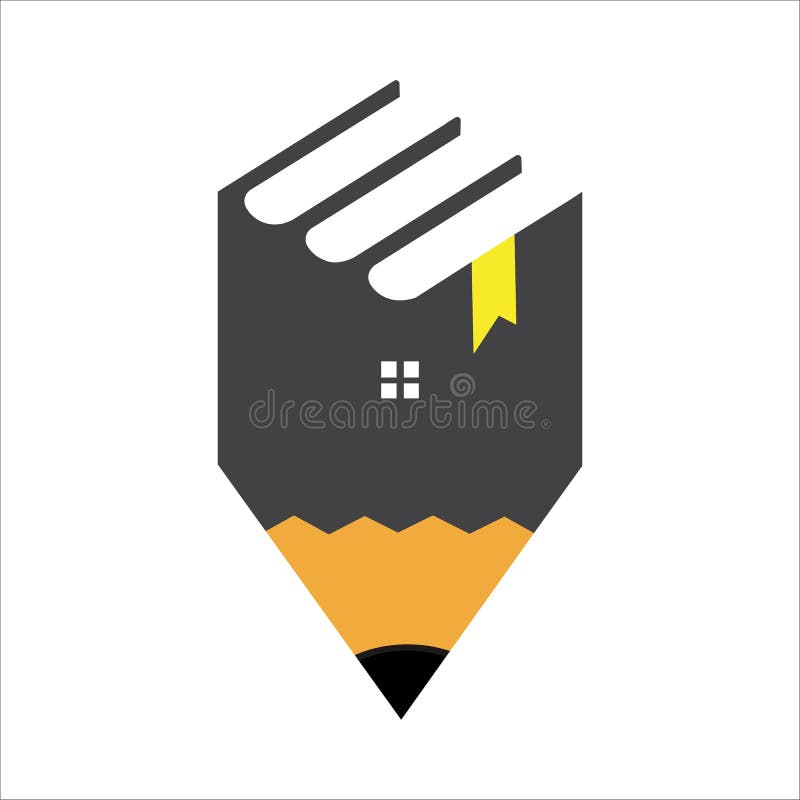 Pencil House Logo Vector Design Stock Vector - Illustration of castle ...
