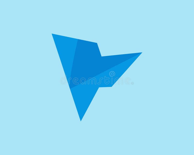 Abstract Blue Shape Icon Symbol Logo Stock Illustration - Illustration ...