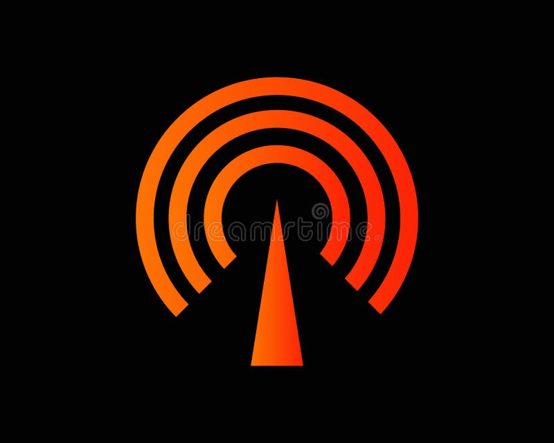 Red Orange Gradient Network Sign Symbol Stock Illustration ...