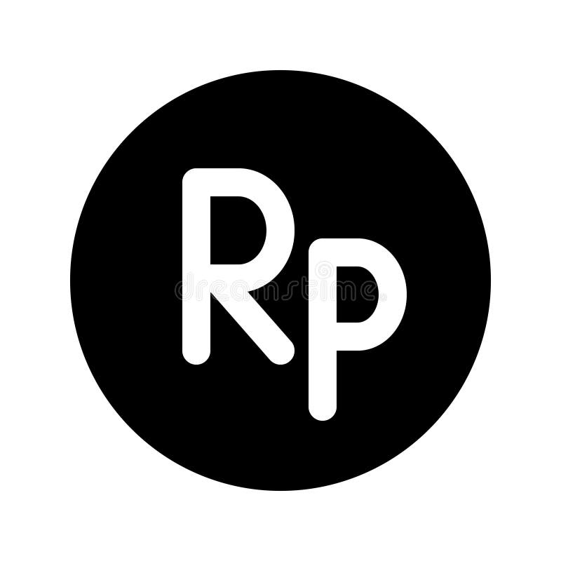 Indonesia Rupiah Solid Style Icon Stock Vector - Illustration of ...